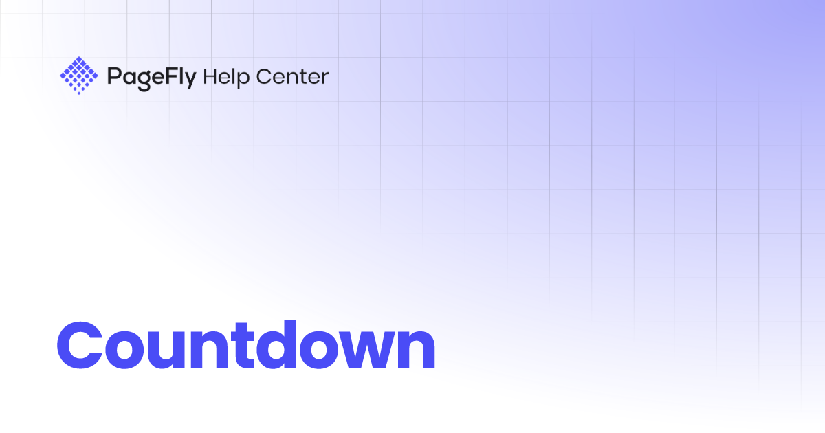 Countdown | PageFly Help Center